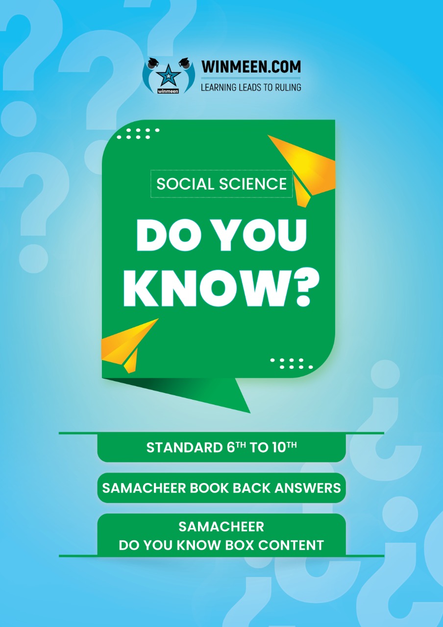 6th To 10th Social Science Do You Know Book Back Questions English 